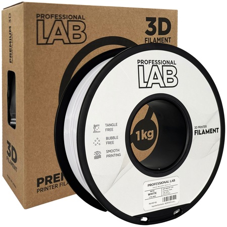 Rola filament, PETG Alb, 1kg, Professional Lab PETG White, diametru 1 ...