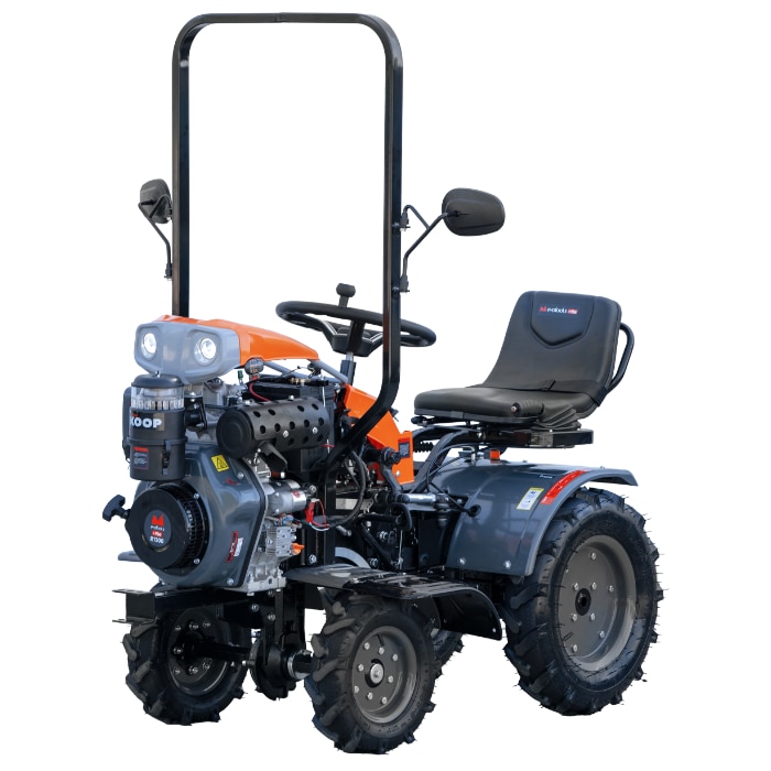 Minitractor Ride-On 4x4 R1200 Evotools PLUS, motor Diesel Koop, pornire ...