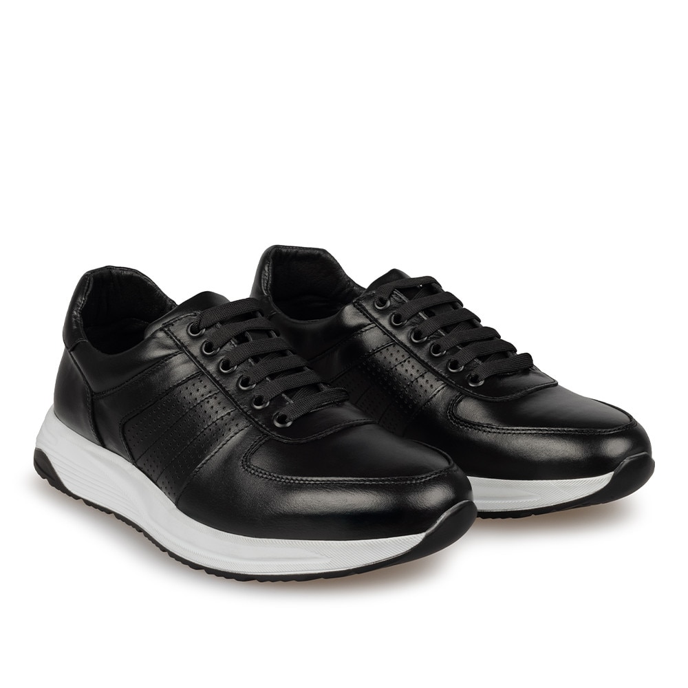 Mario Lavalle, Pantofi casual pentru barbati 104, Piele naturala, Negru ...