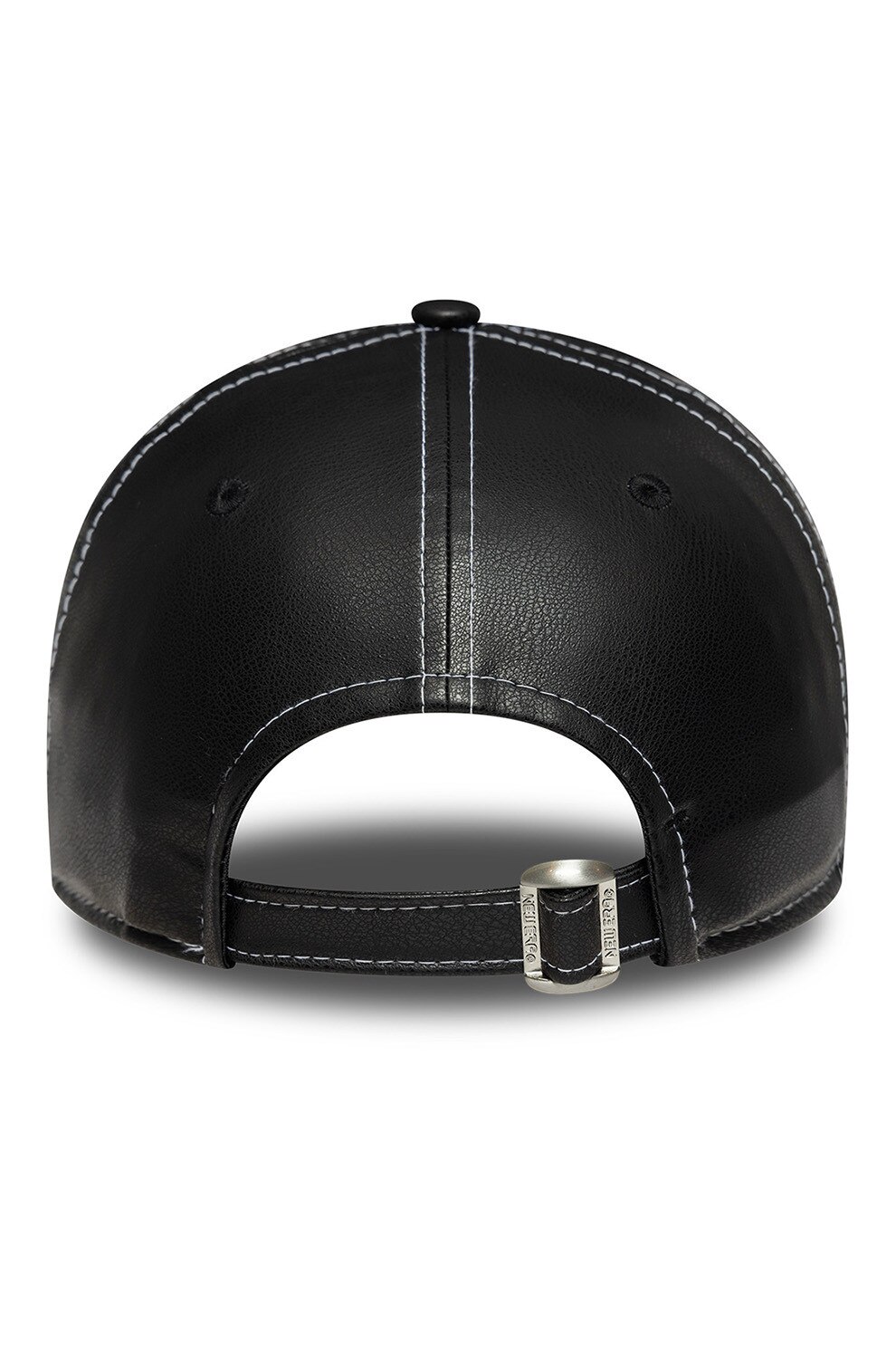 New Era, Sapca din piele ecologica cu logo 9FORTY®, Alb, Negru, 53.9-58 ...