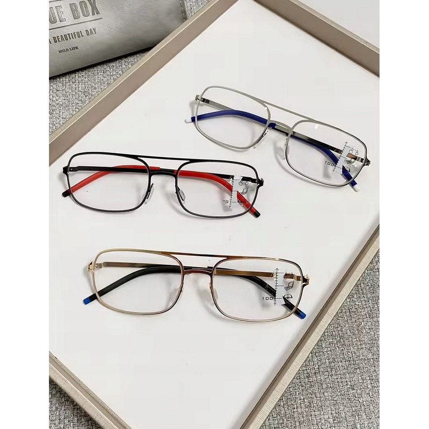 Ochelari progresivi Swokance, hipermetropie +3.50, policarbonat, set ...
