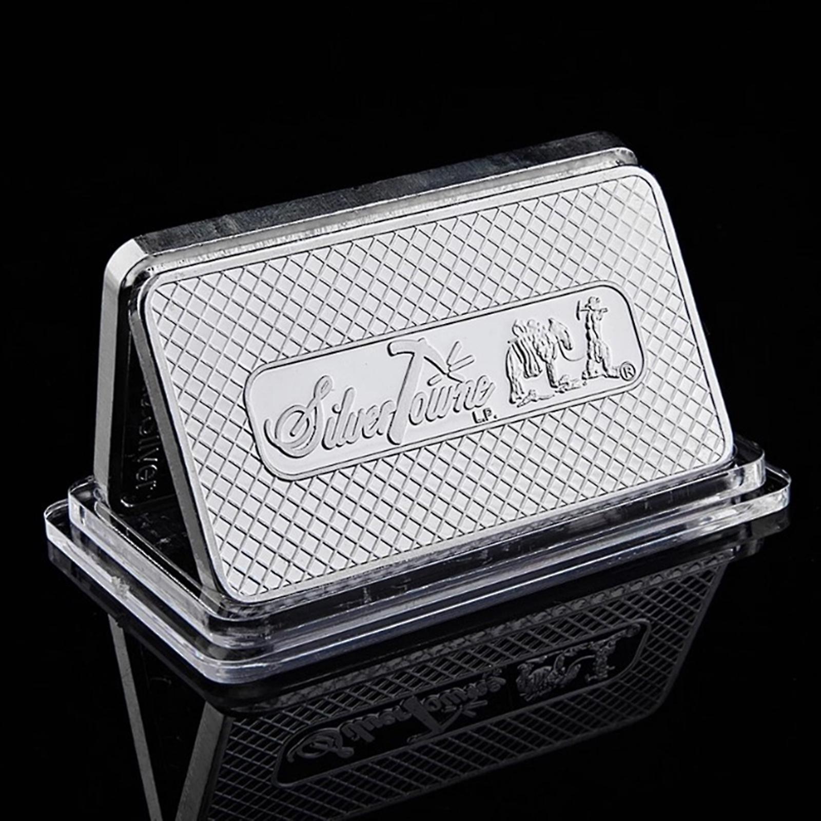 Set 2 Lingouri argint 999, Design dreptunghiular, 50 x 28 mm, Argintiu ...