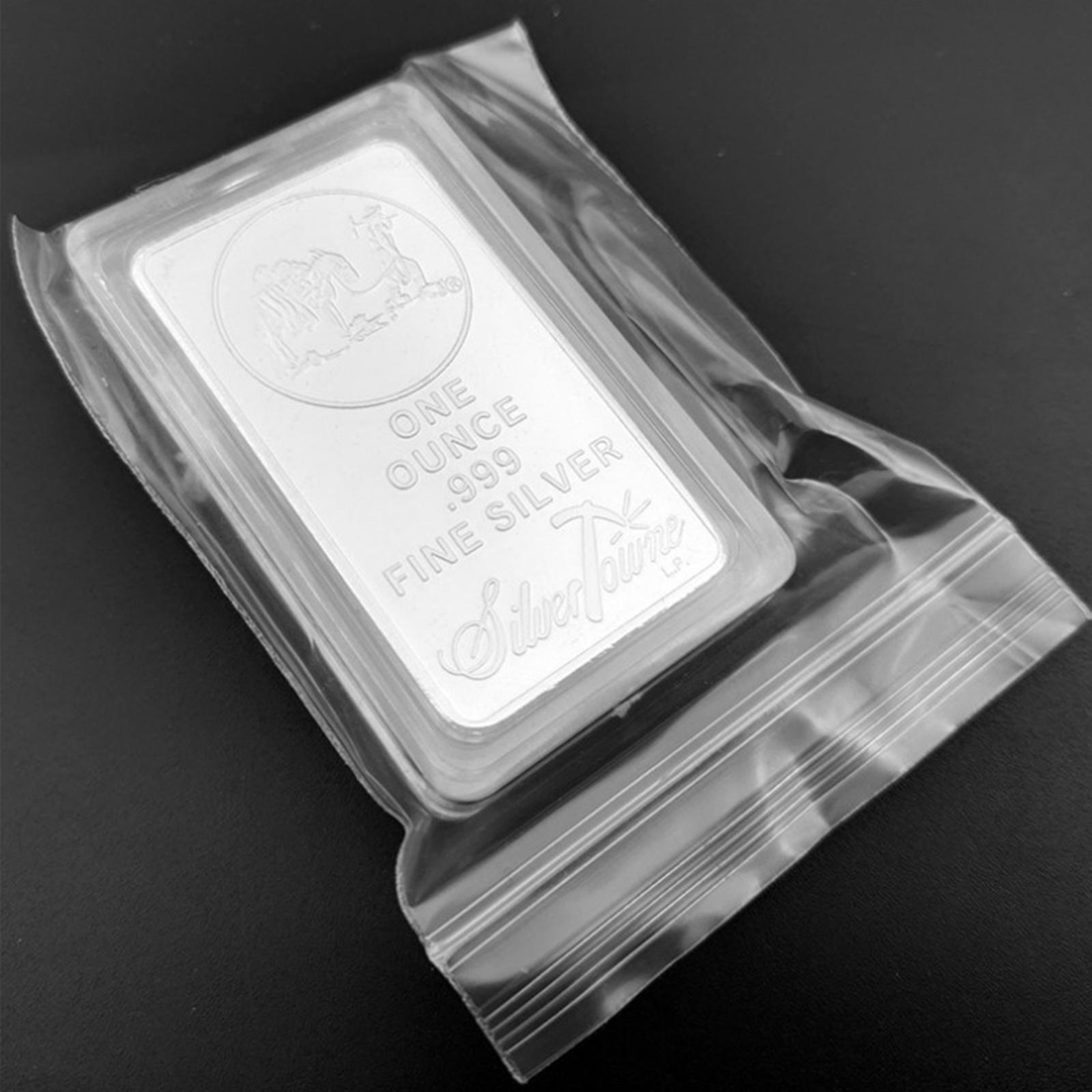 Set 2 Lingouri argint 999, Design dreptunghiular, 50 x 28 mm, Argintiu ...
