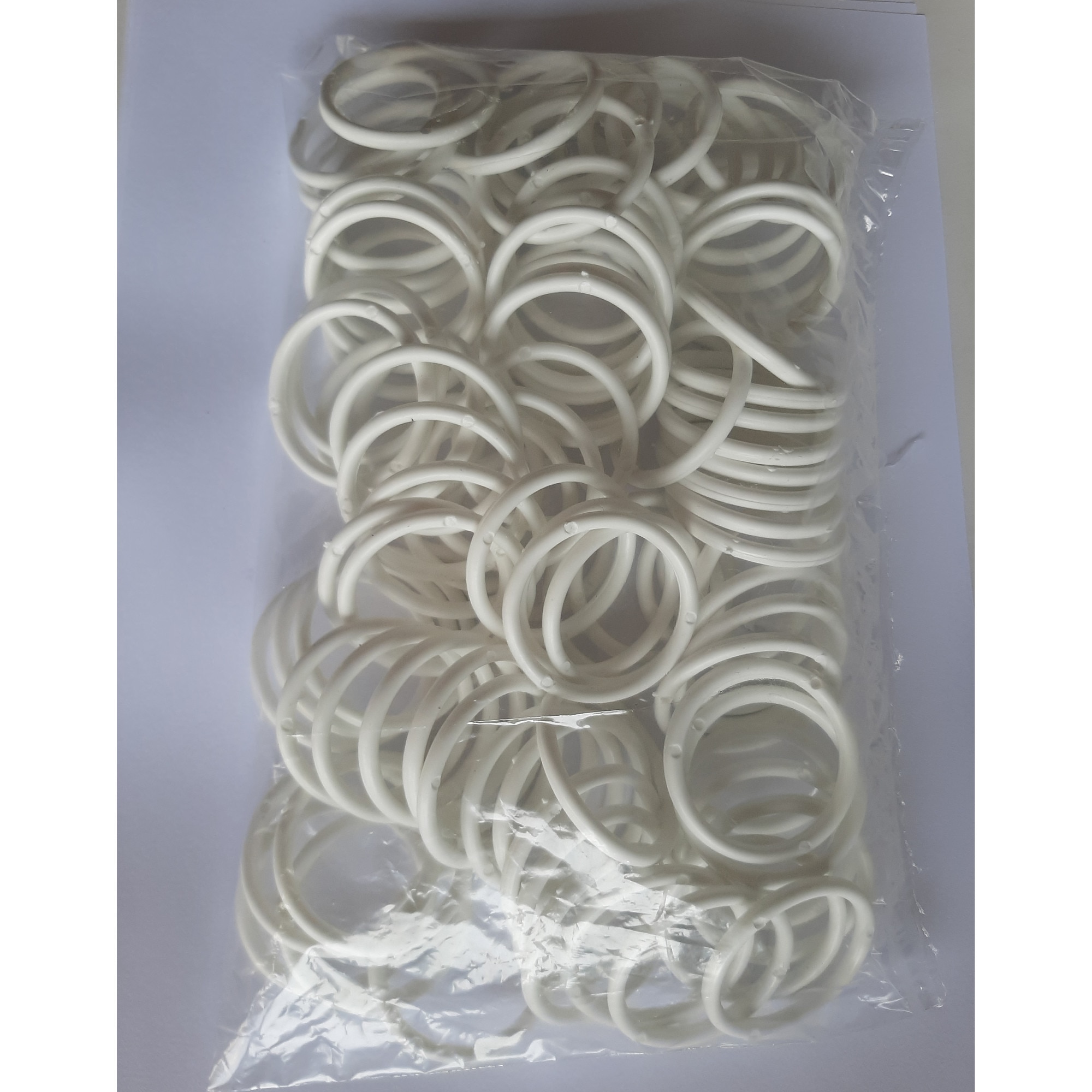 Inele perdele diametru interior 25 mm – set 50 buc, albe - eMAG.ro