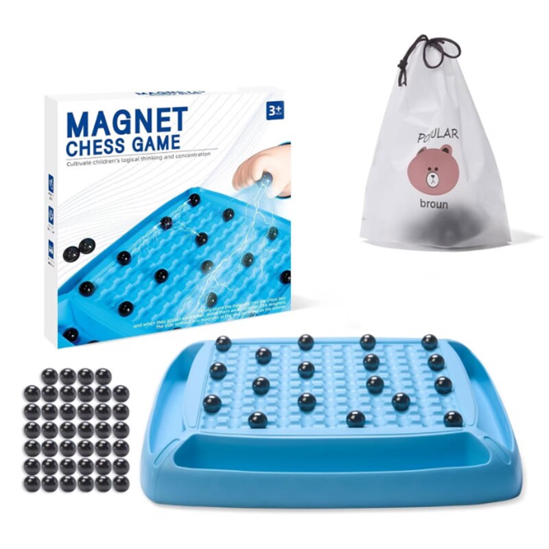 Set de sah magnetic, ZOUN, joc competitiv, joc puzzle, reducere a ...