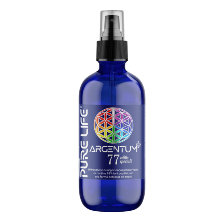 ARGENTUM+®77 120ml 77ppm, argint nanocoloidal ionic cu pulverizator ...