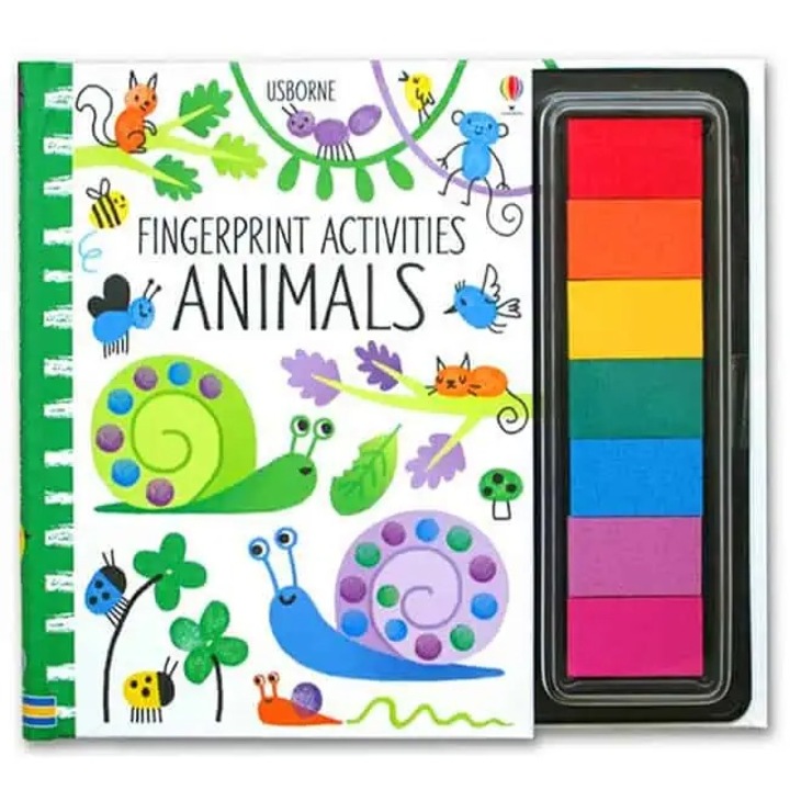 Carte de pictat cu degetelele: Animale- Fingerprint Activities: Animals ...