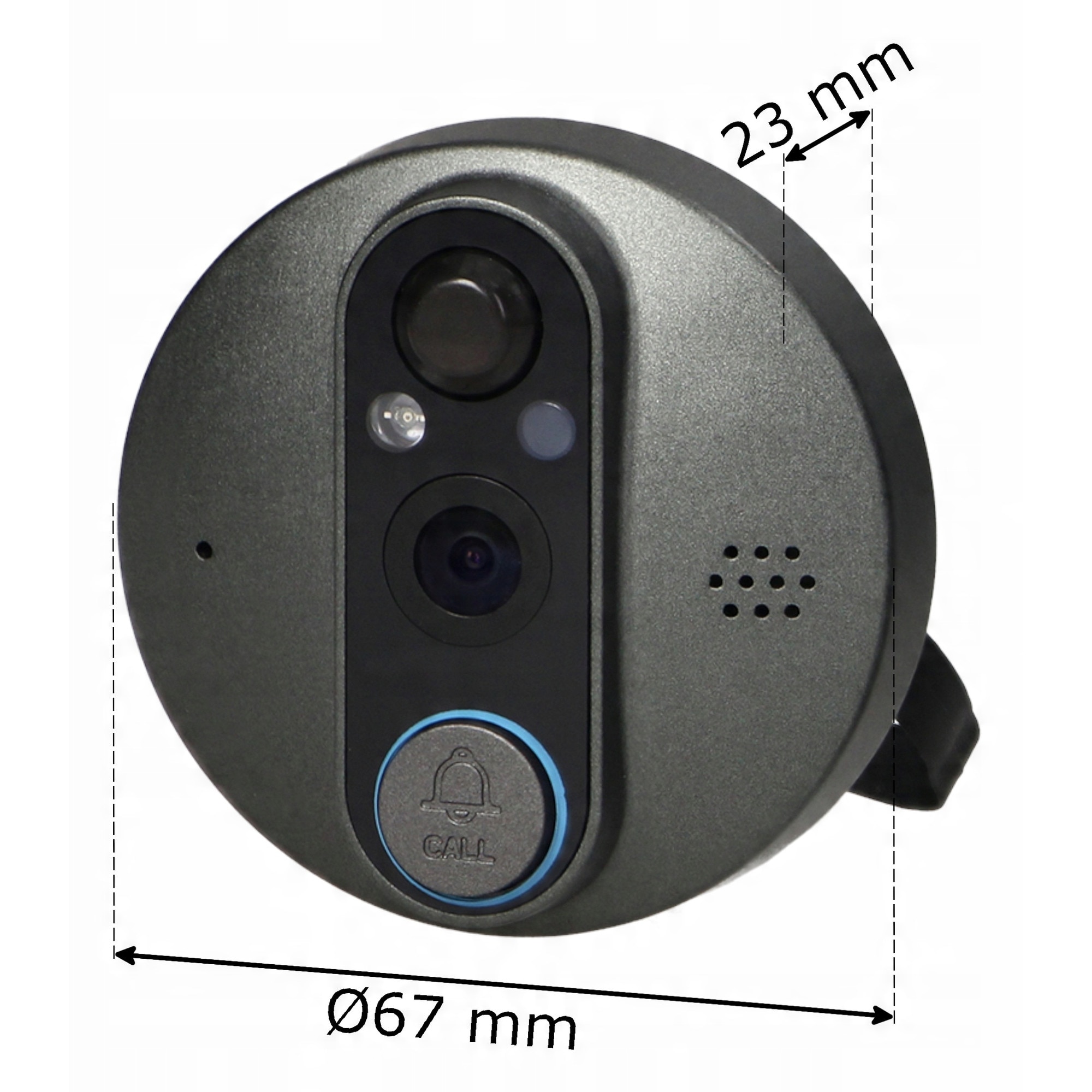 Interfon video electronic pentru usi Virone, monitor LCD 4,3", camera ...