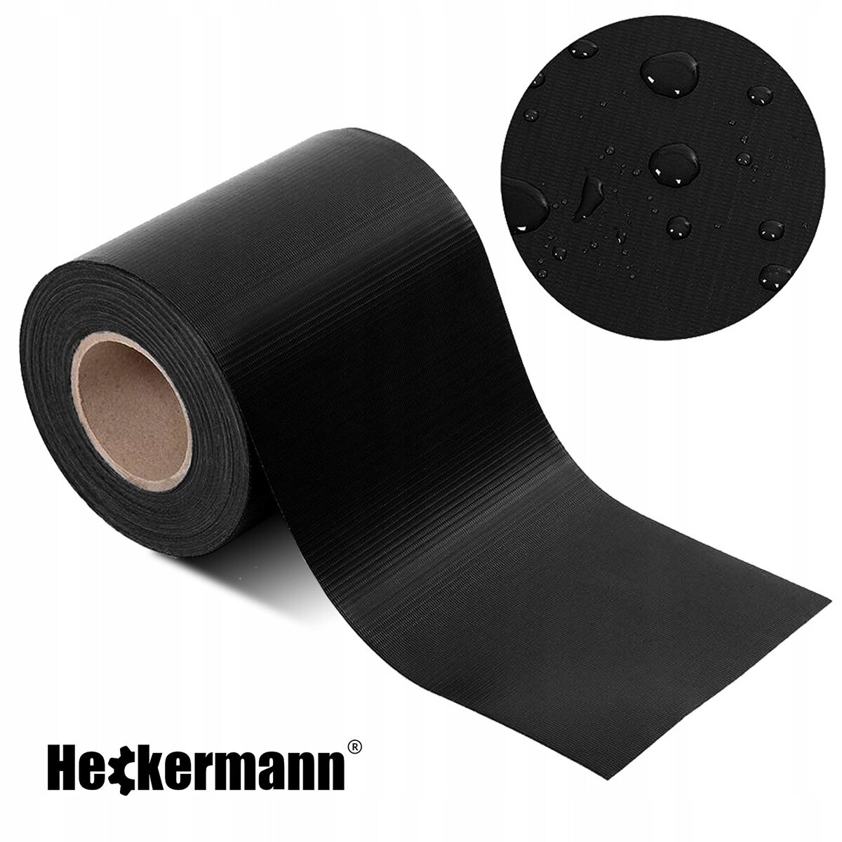 Banda adeziva neagra pentru gard, acoperire cu panouri UV, 19 cm x 35 m ...