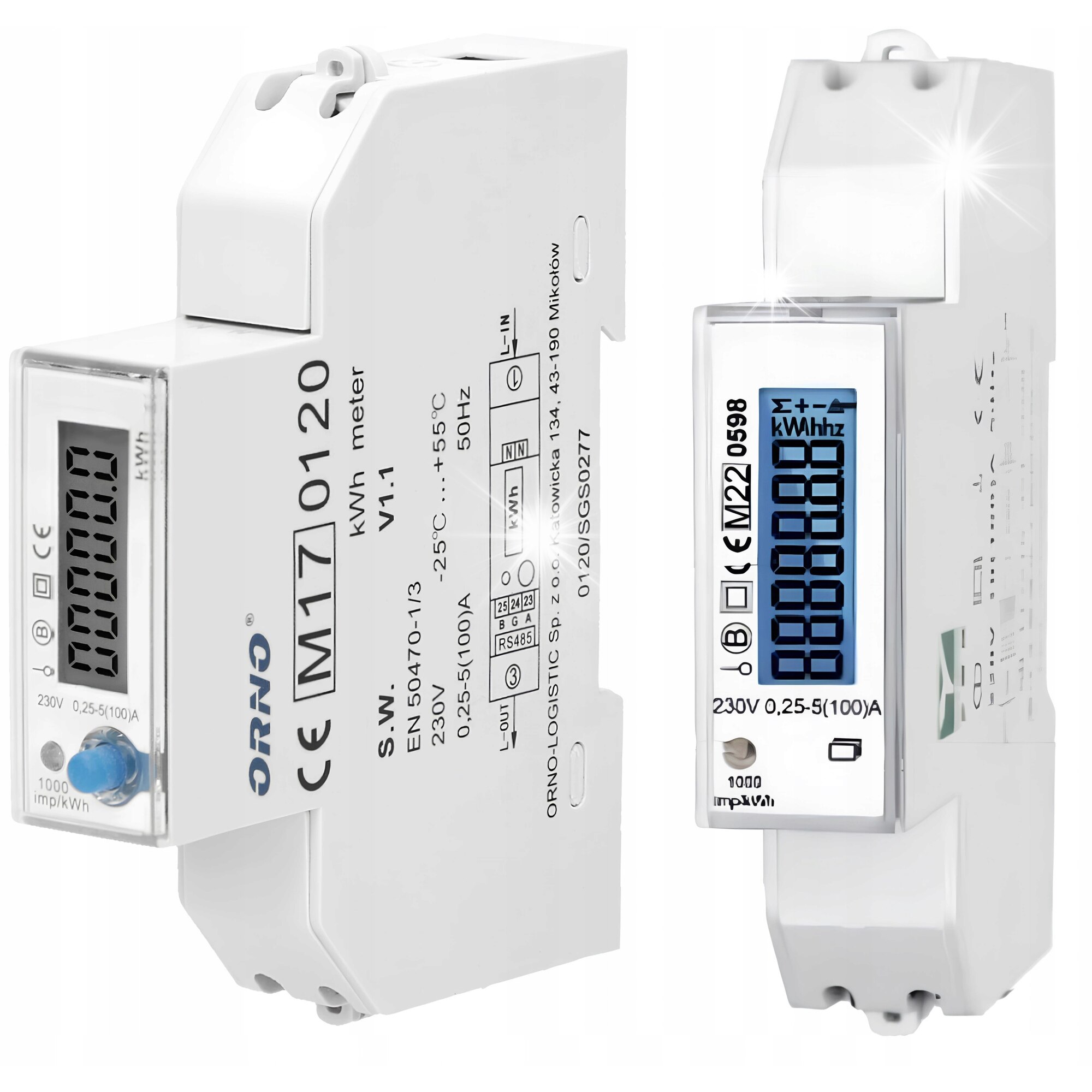 Contor fotovoltaic bidirectional monofazat, 100A, IP51 - eMAG.ro