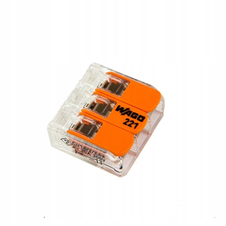 Conector WAGO 221-613 3x6mm, transparent, 3 conectori, 450V - eMAG.ro
