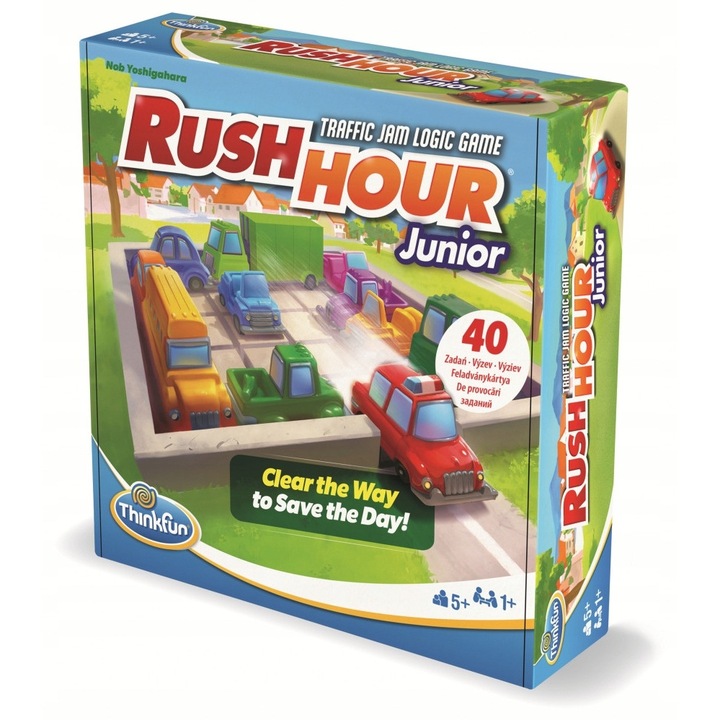 Joc educativ Rush Hour Junior, 5+, 40 provocari, 1+ jucatori, cutie ...