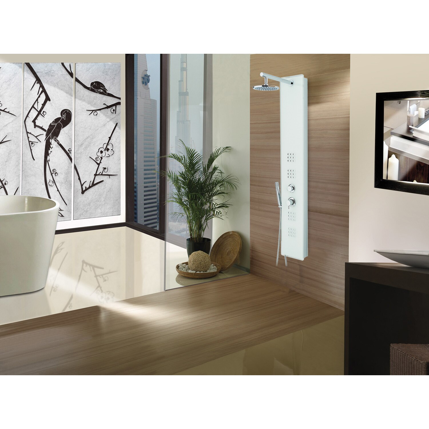 Panel dus multifunctional cu hidromasaj "CRYSTAL" - METAFORM Italy, cu ...