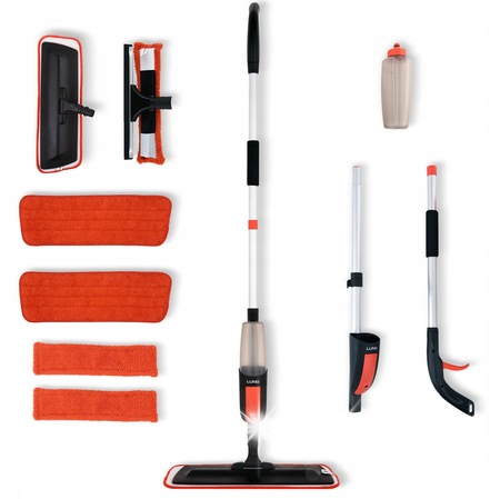 Mop cu spray si lavabila pentru feronerie, Lund, 118cm, 4 accesorii din ...