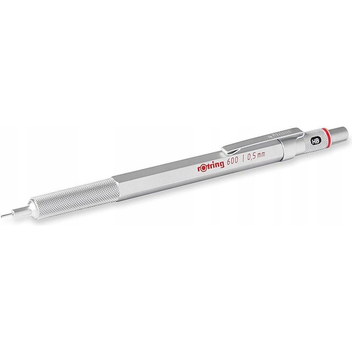 Pix multifunctional Rotring 600 3 in 1, creion automat 0,5mm, argintiu ...