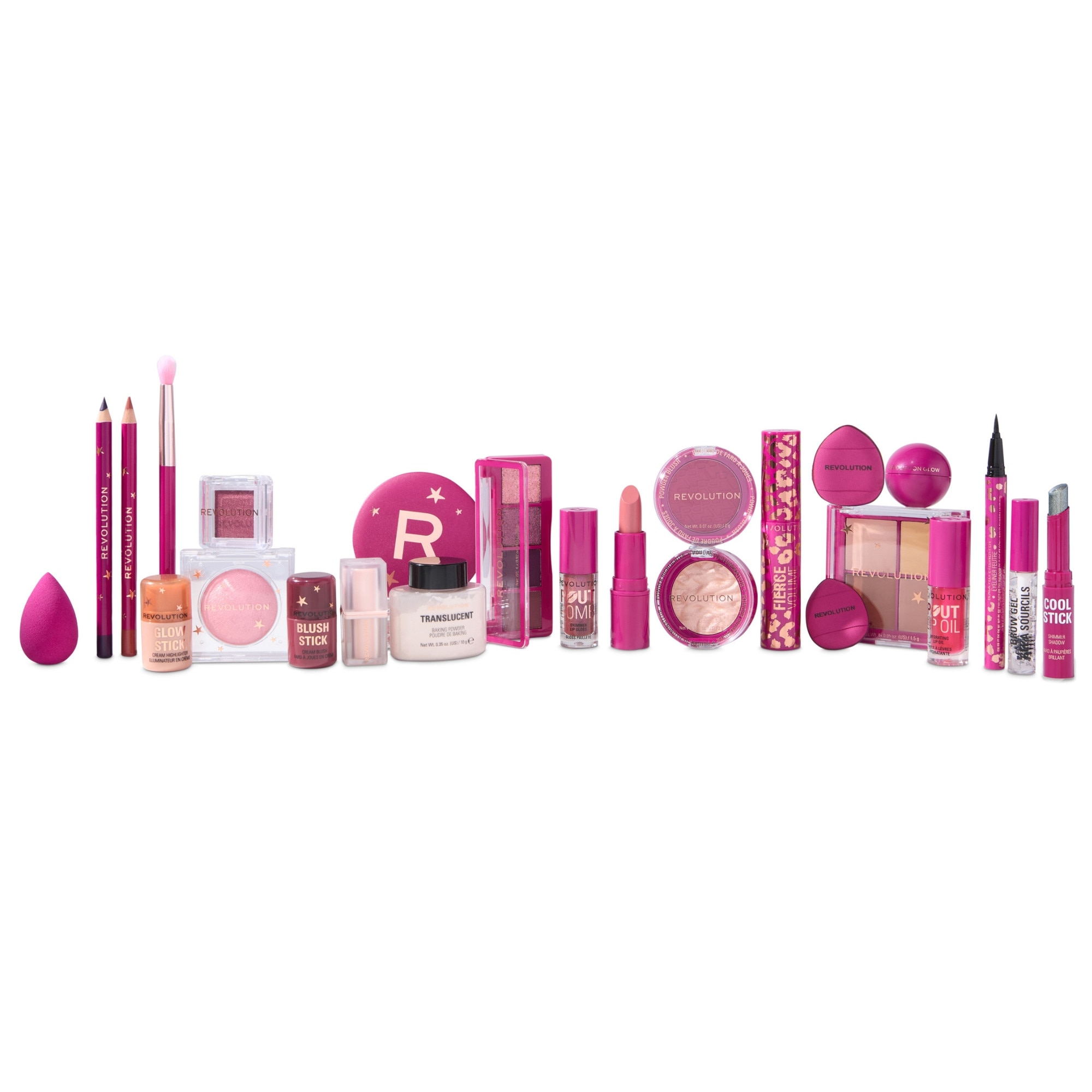 Calendar advent Make Up Revolution, set 24 produse machiaj, culori ...