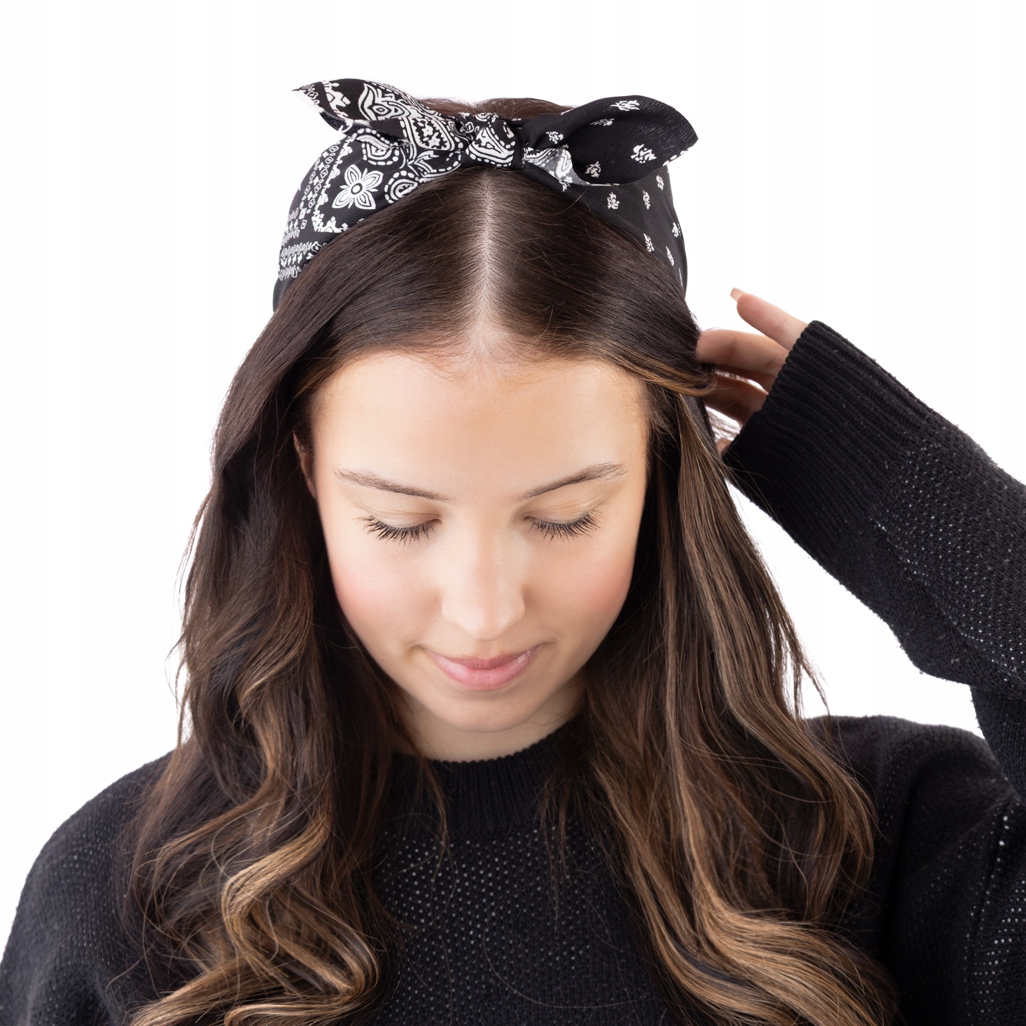 Bentita de par, Little Angel, Pin Up, negru - eMAG.ro