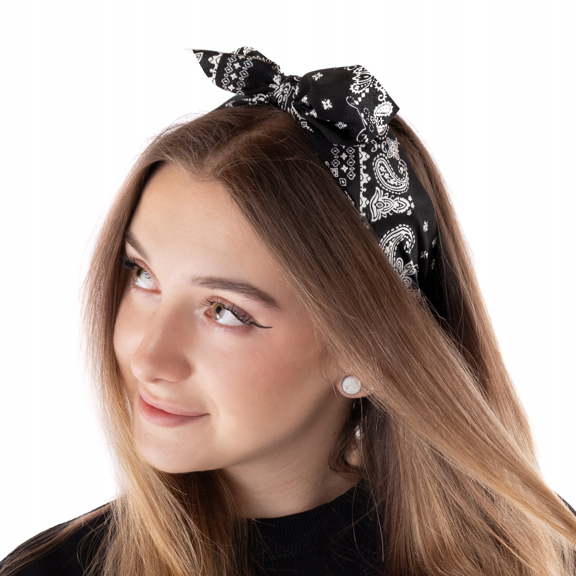 Bentita de par, Little Angel, Pin Up, negru - eMAG.ro