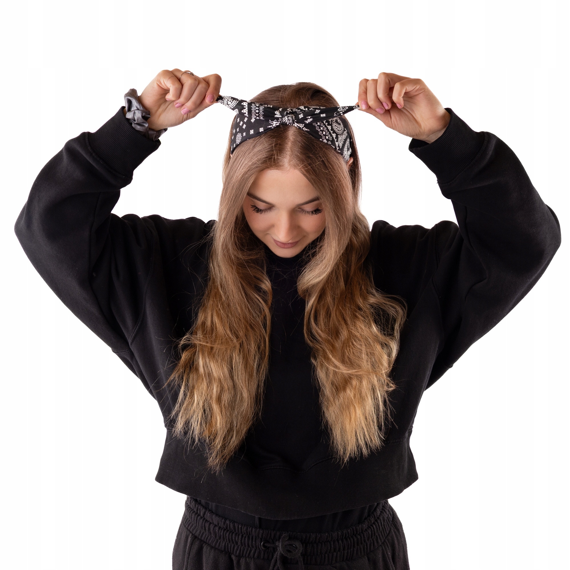 Bentita de par, Little Angel, Pin Up, negru - eMAG.ro