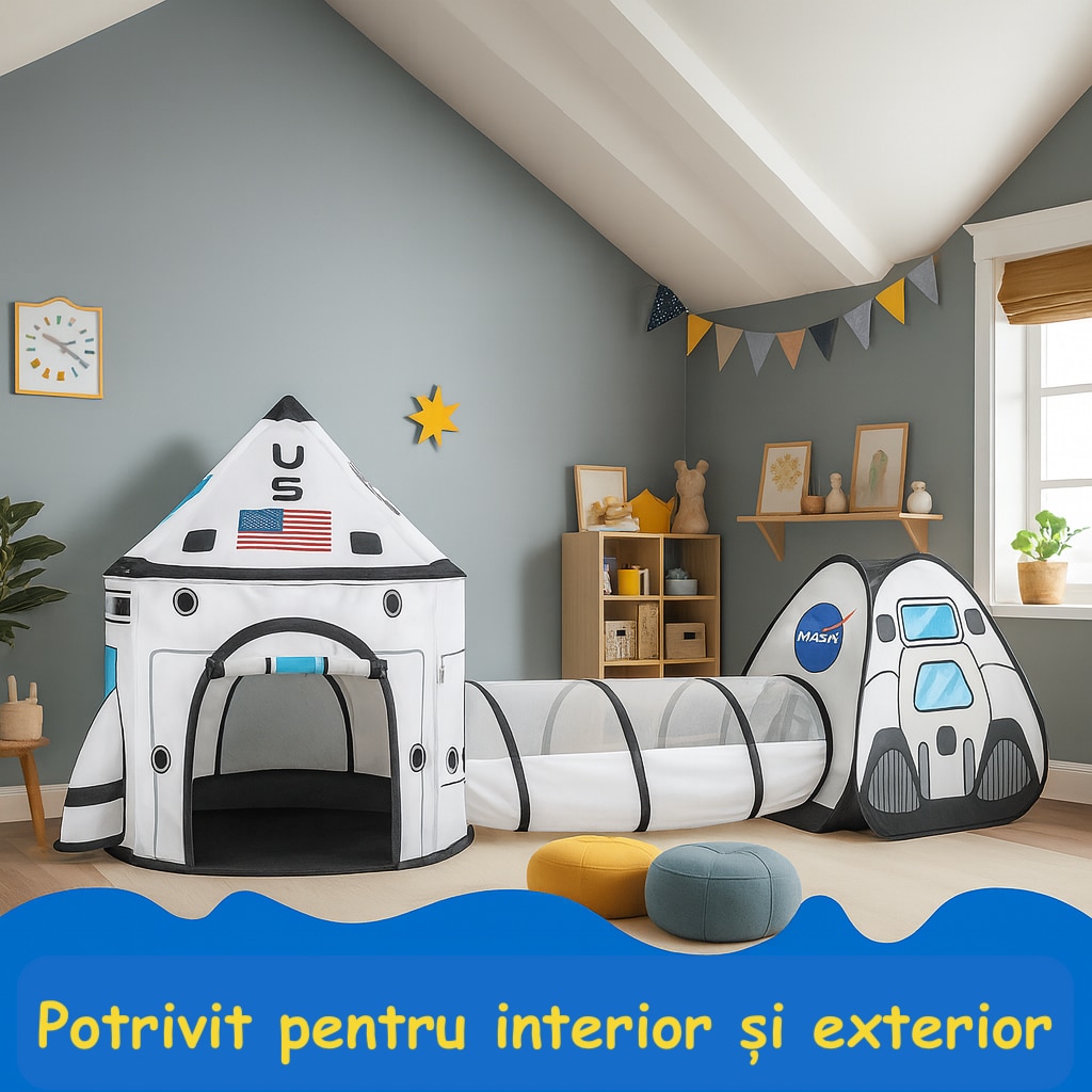 Cort de joaca pentru copii 3 in 1 ZADORYA™️, pentru baieti si fete ...