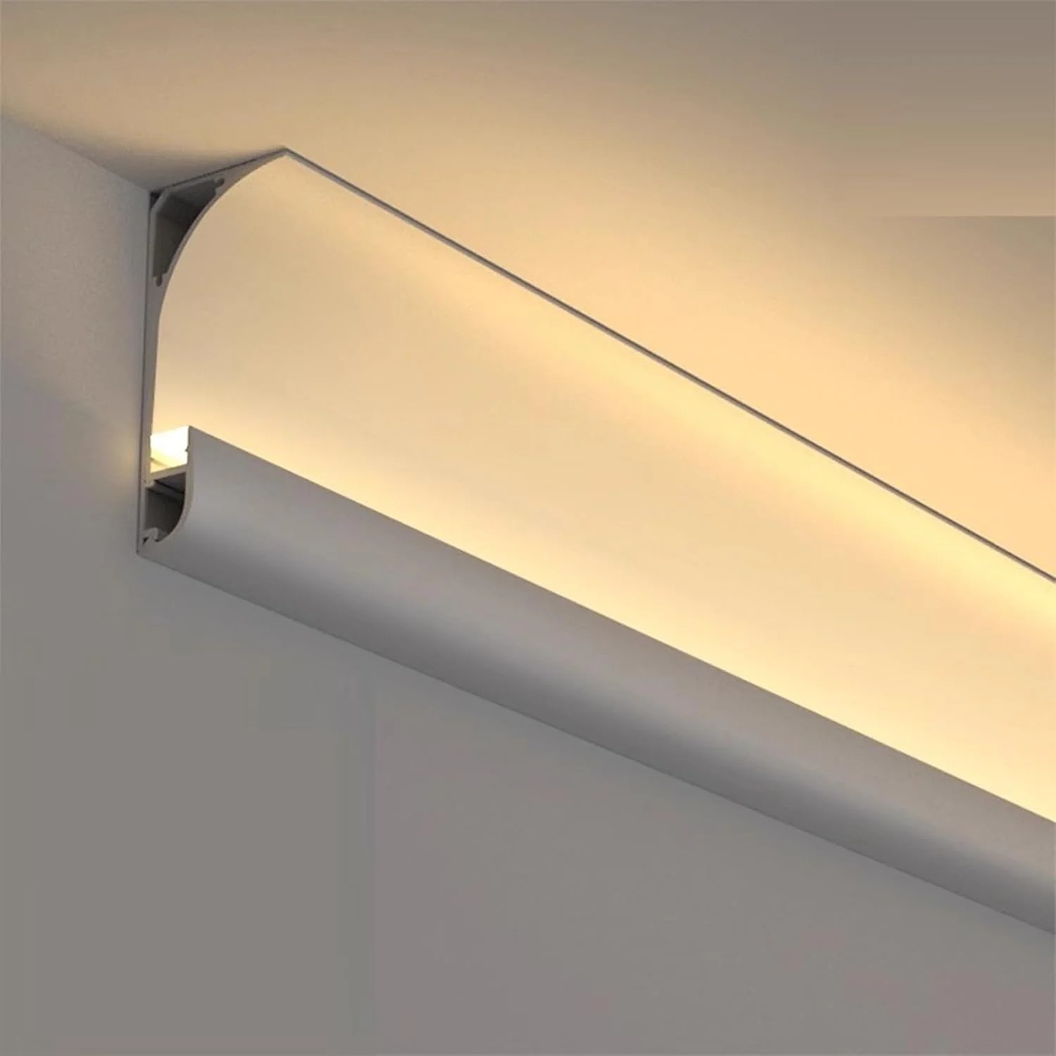 Profil LED Aplicat Tip Scafa Sau Plinta, Lungime 3m, Material Aluminiu ...