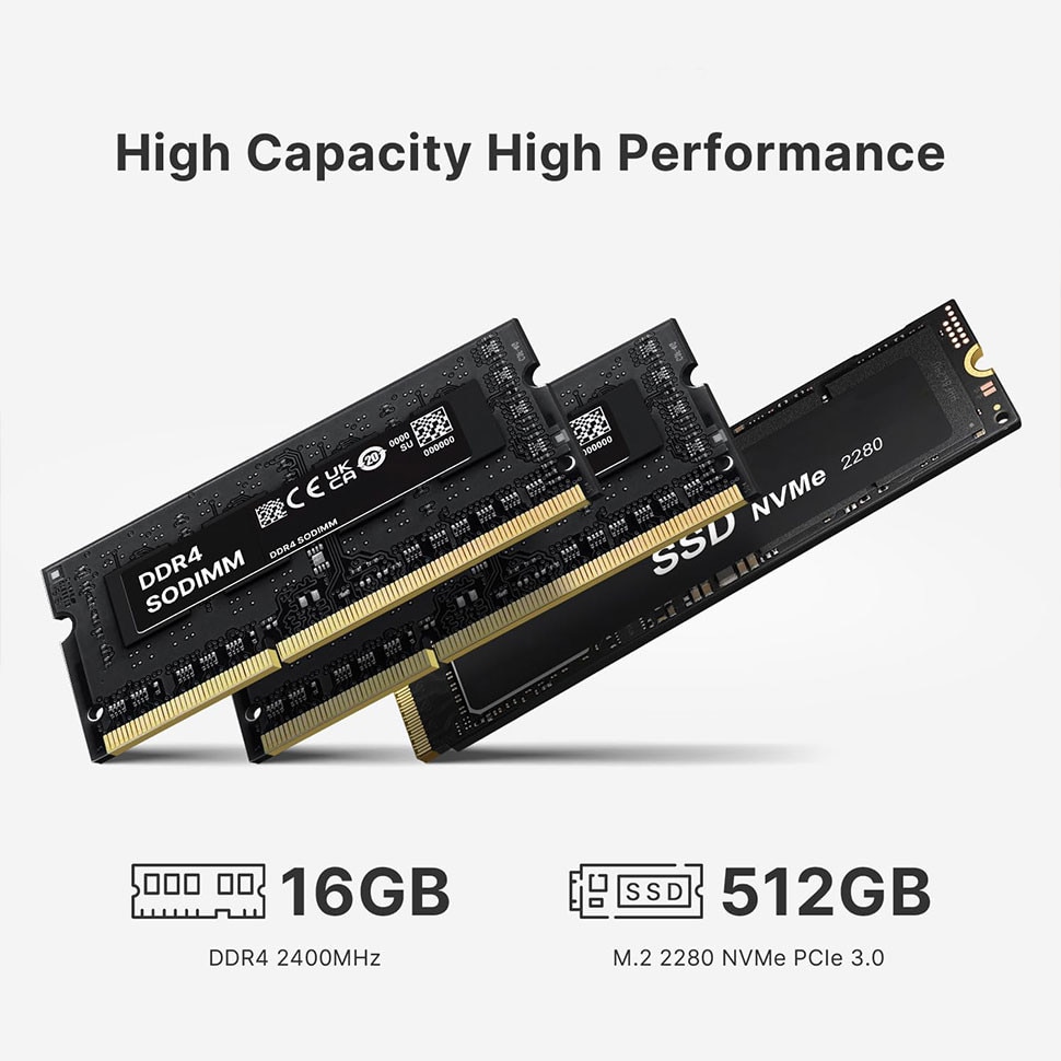 Mini PC Gaming AMD R5 3550H, Excitat®, 16GB RAM DDR4 512GB SSD, 4K UHD ...