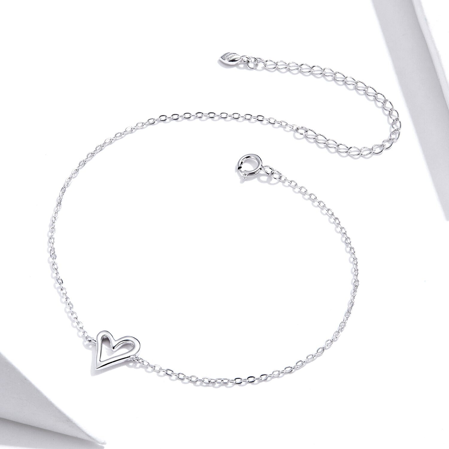 Bratara de glezna din argint simple heart - eMAG.ro