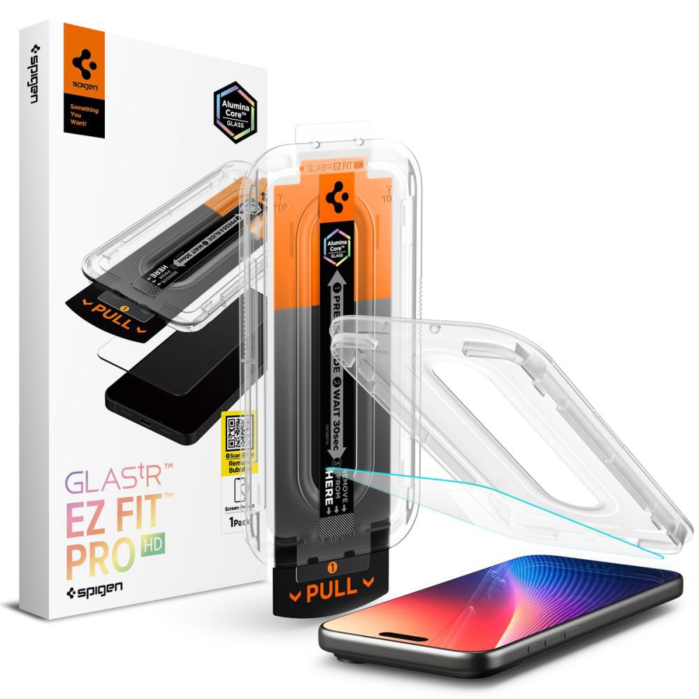Folie pentru iPhone 16 Pro Max - Spigen Glas.tR EZ FIT Pro - Clear ...