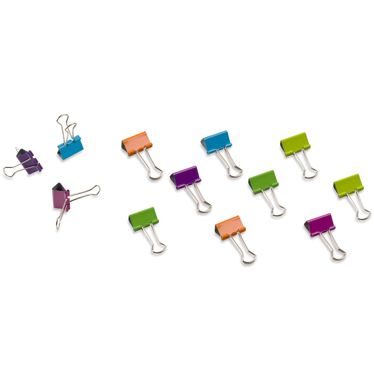 Clipsuri metalice, set 12 bucati, multicolor, 25mm - eMAG.ro