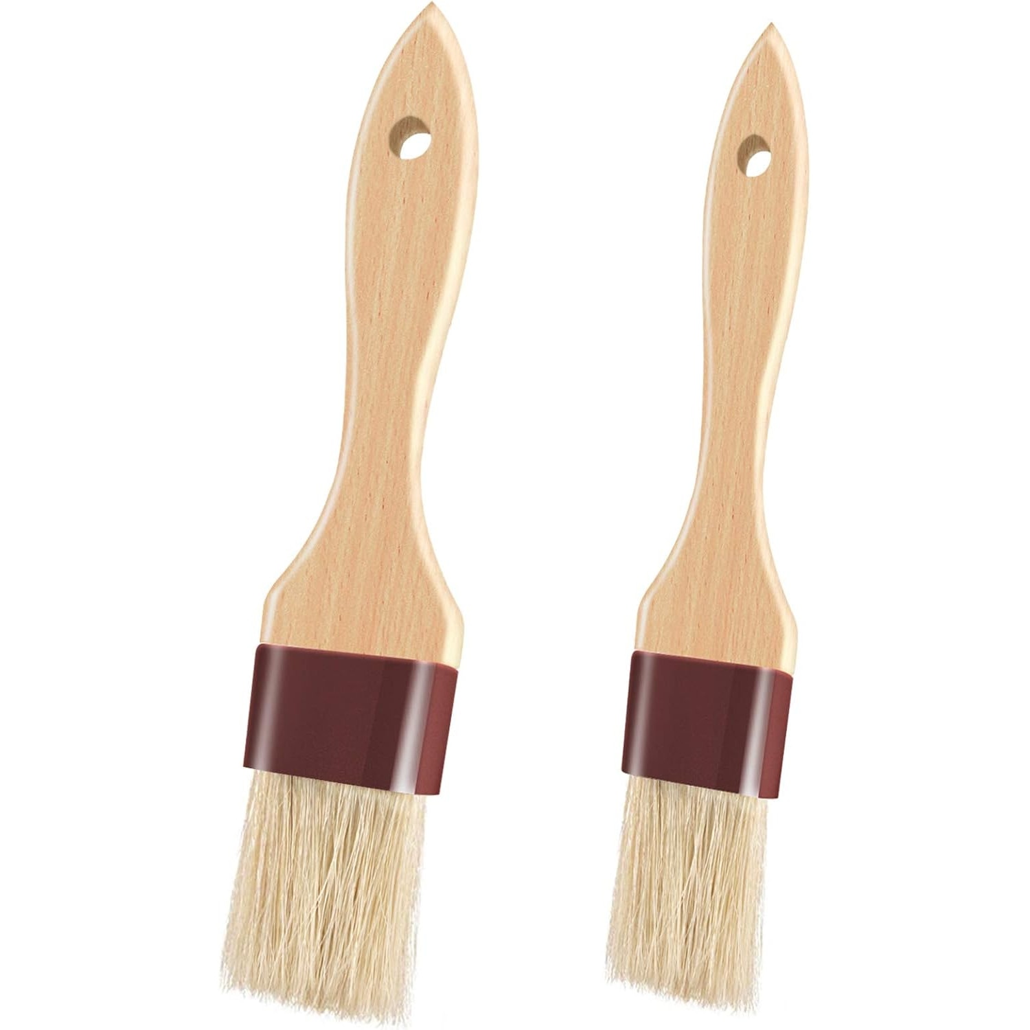 Set pensule pentru gatit Kengege®, manere din lemn de fag, 2.5cm si 4cm ...