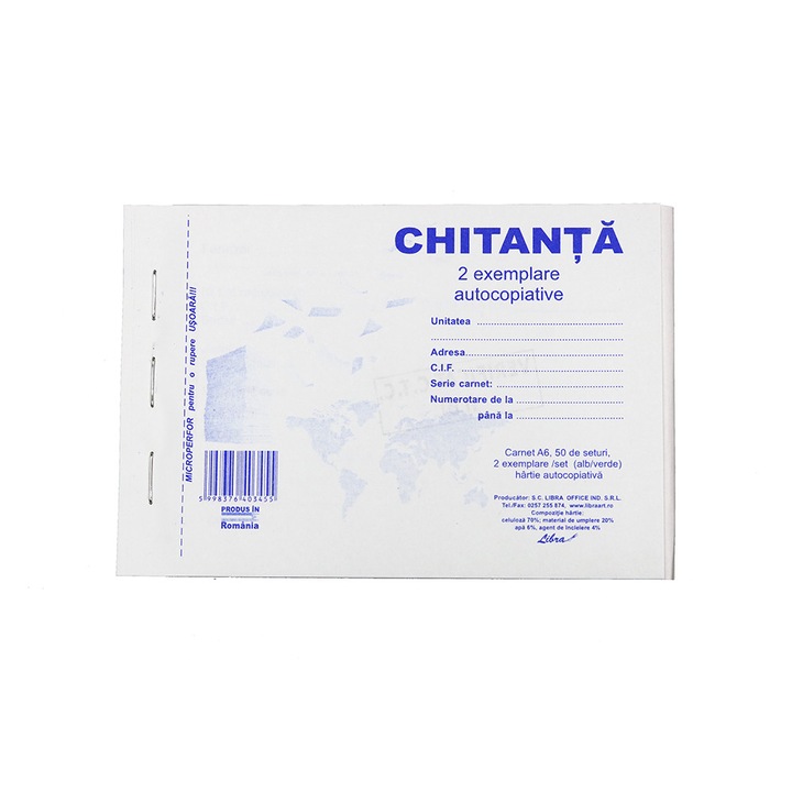 Chitantier A6 2 EX. 100F Autocopiativ ( chitanta ) - eMAG.ro
