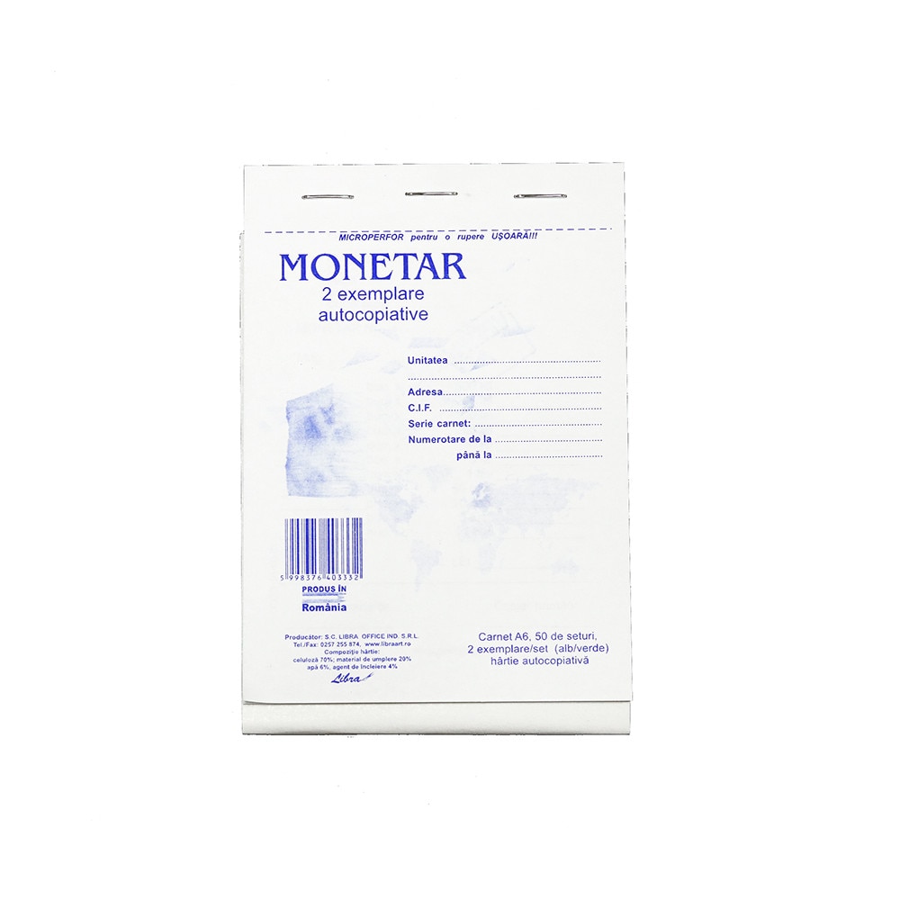 Monetar A6 2 EX. 100F Autocopiativ - eMAG.ro