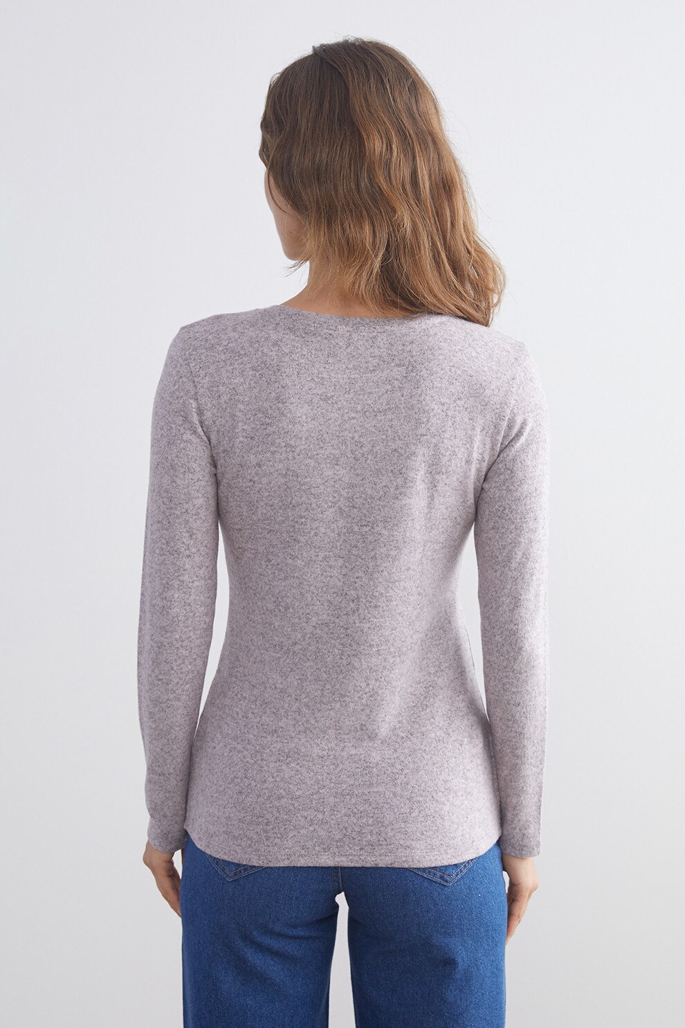 LC WAIKIKI, Bluza slim fit uni, Lila, L - eMAG.ro