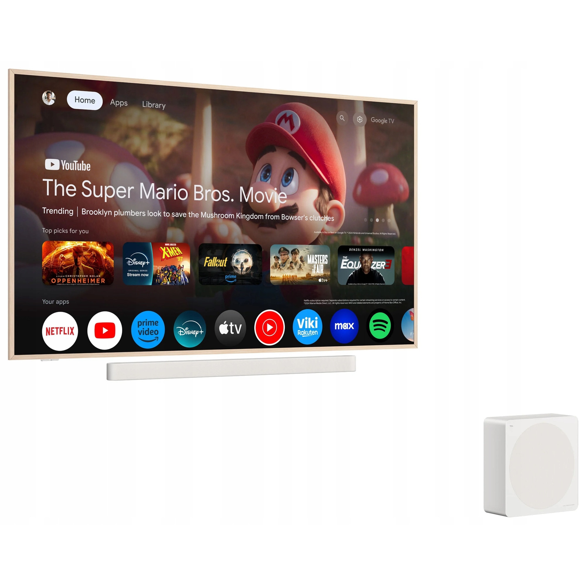 Televizor QLED 75" TCL 75A300 PRO 4K 144 Hz Google TV, Tytan, cu ...