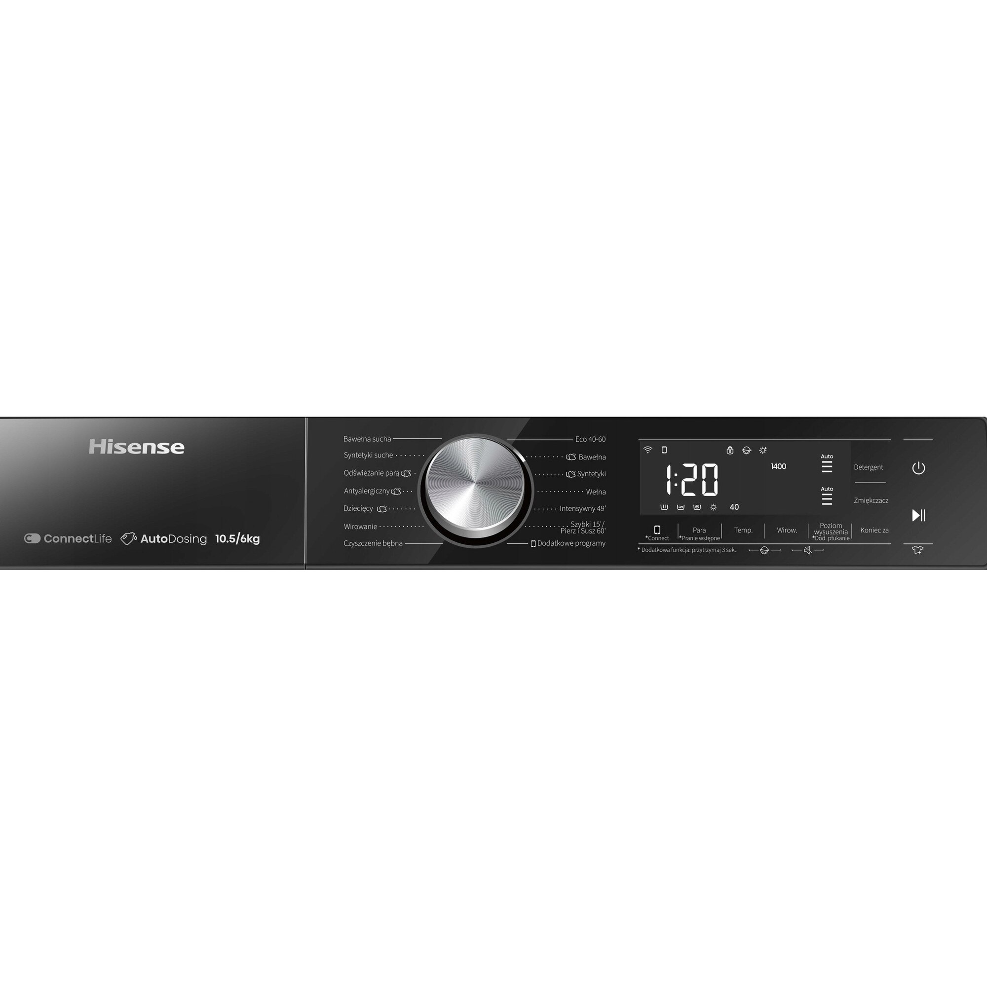 Перално-сушилня, 10.5кг, 6кг, бял, HISENSE WD5S1045BW - eMAG.bg