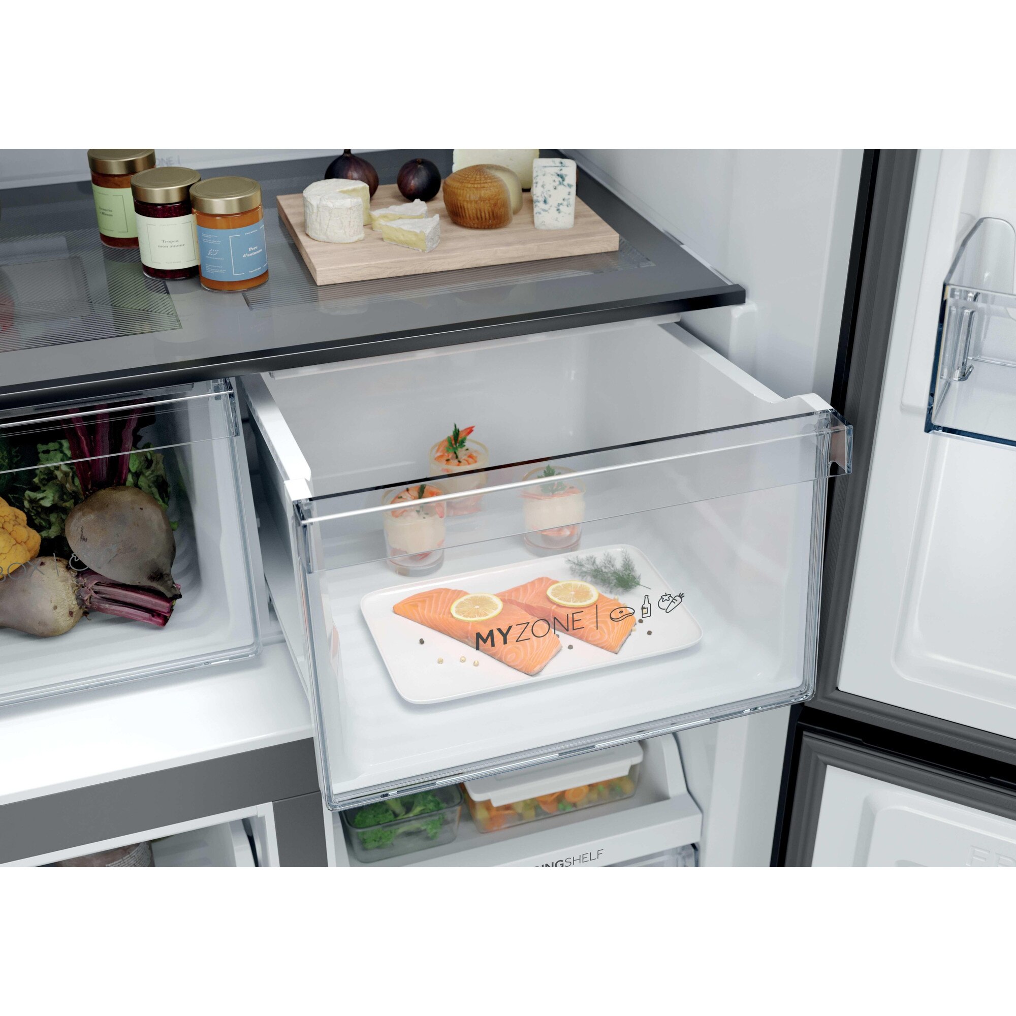 Frigider Side by Side Haier HCR39F19ENPT 190.5cm No Frost 651l Negru ...