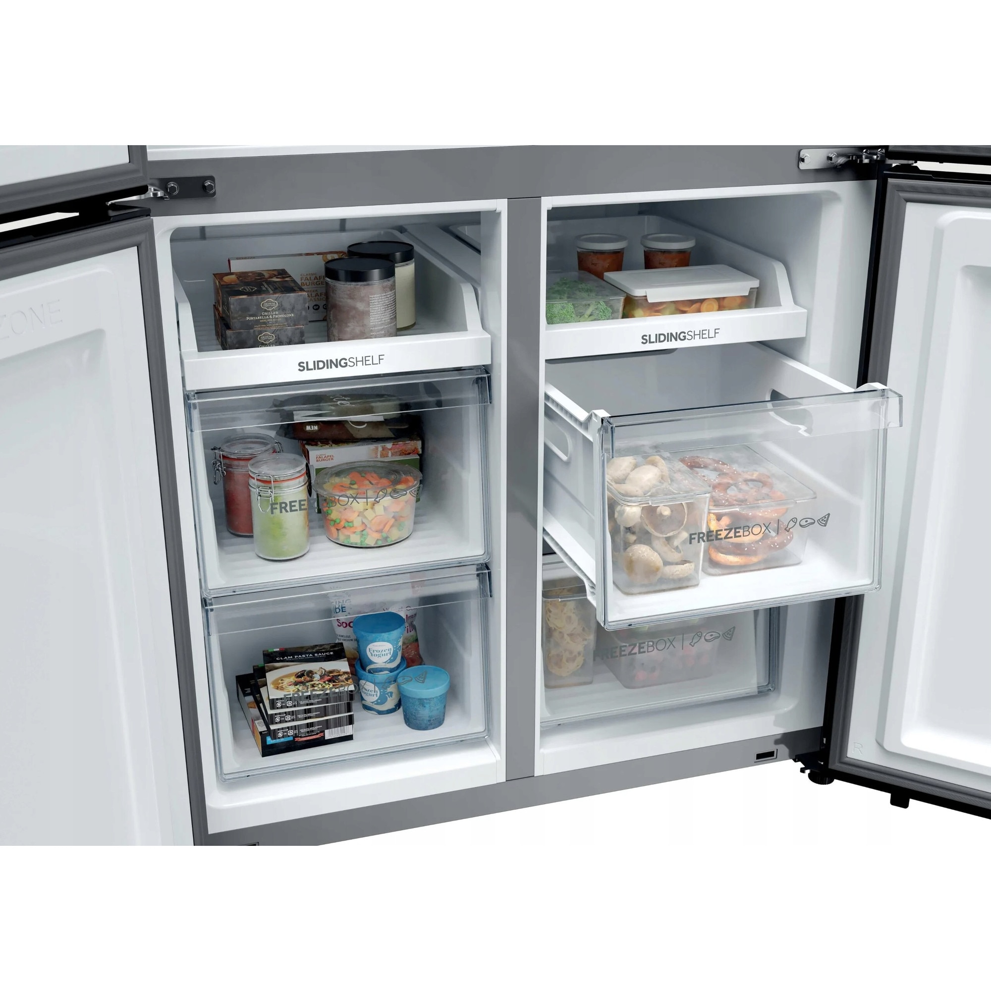 Frigider Side by Side Haier HCR39F19ENPT 190.5cm No Frost 651l Negru ...