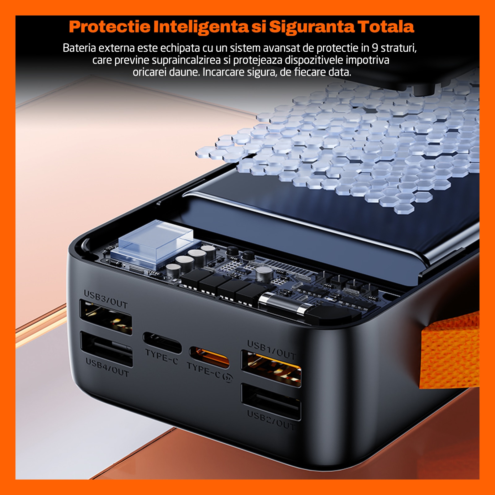 Baterie Externa Runex®, Model PB900, 30.000mAh, Power Bank Portabil ...