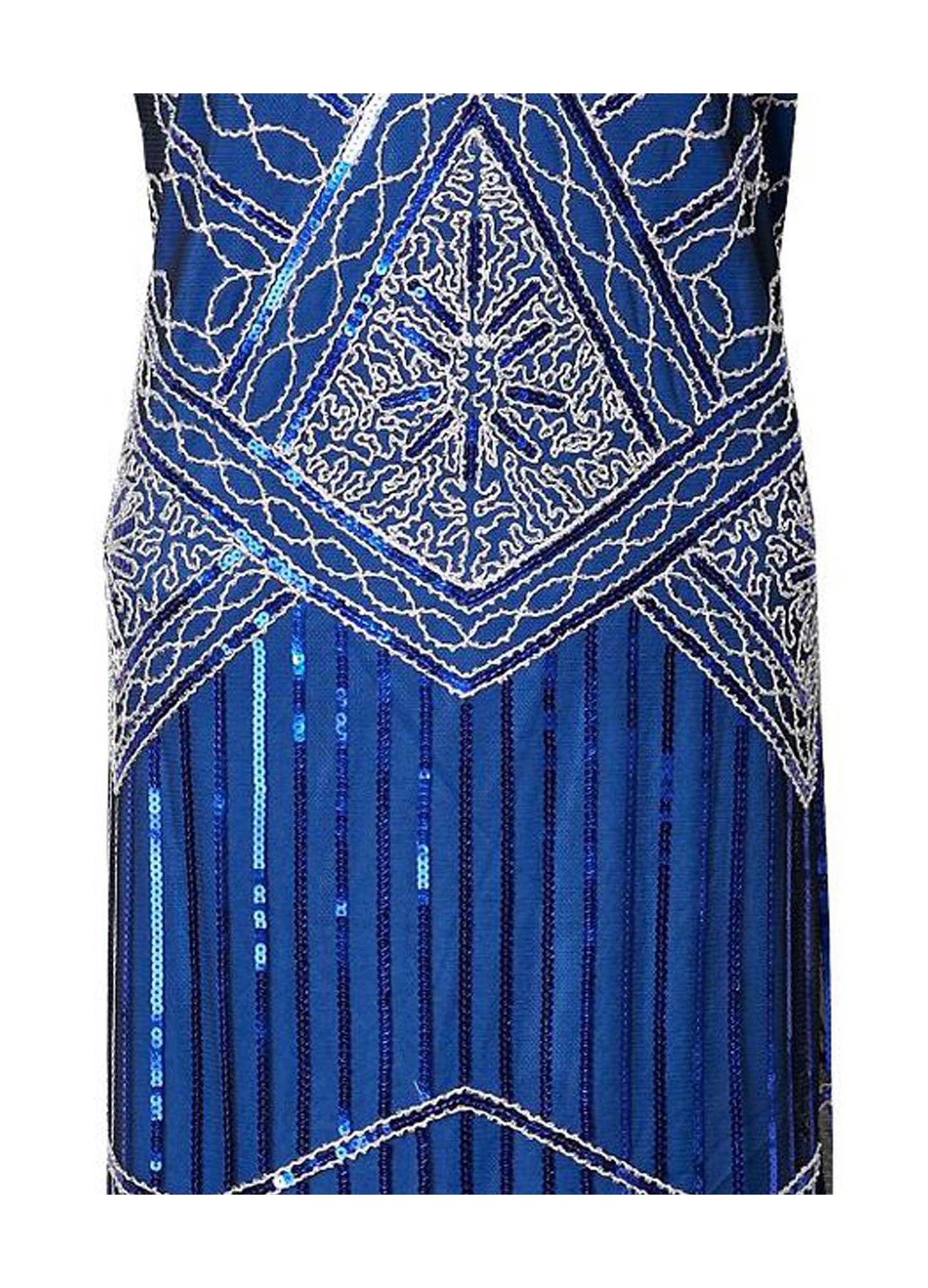 Rochie HAHAEMMA retro anii 1920, cu paiete si franjuri, marimea XL ...