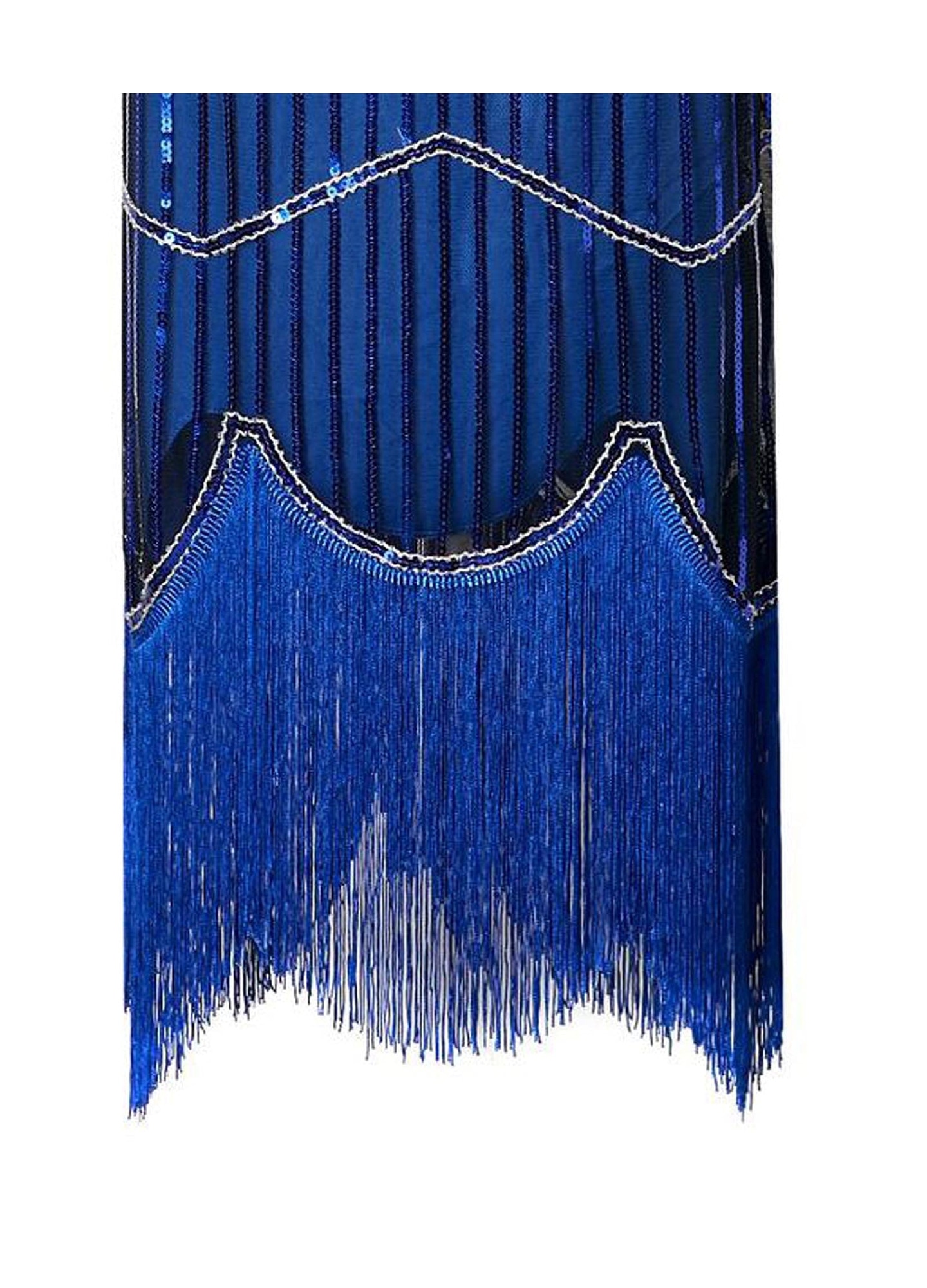 Rochie HAHAEMMA retro anii 1920, cu paiete si franjuri, marimea XL ...