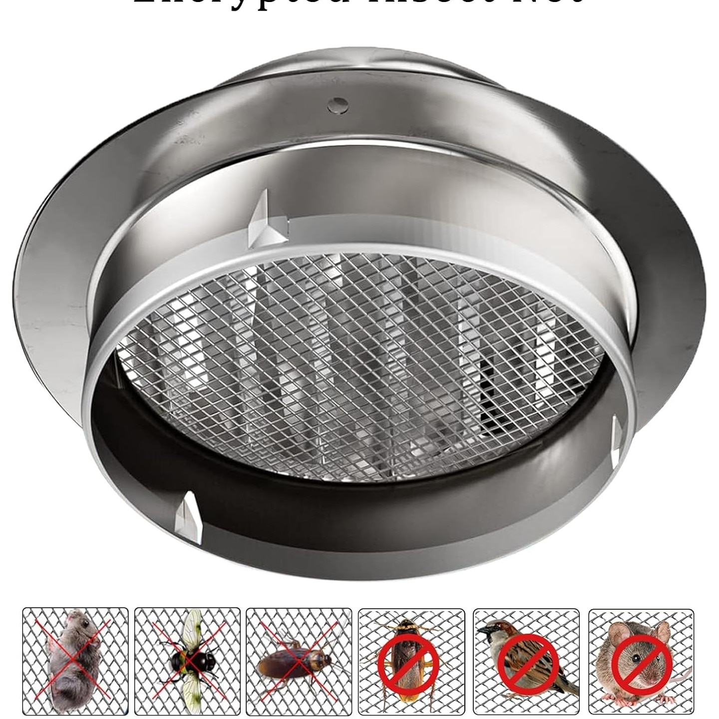 Grilaj de Ventilatie 120 mm, ComResi, din inox 304, Rezistent la ...