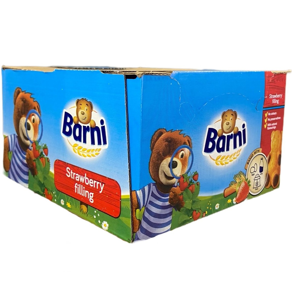 Cutie prajitura Barni cu crema de capsuni, 24 buc x 30gr - eMAG.ro