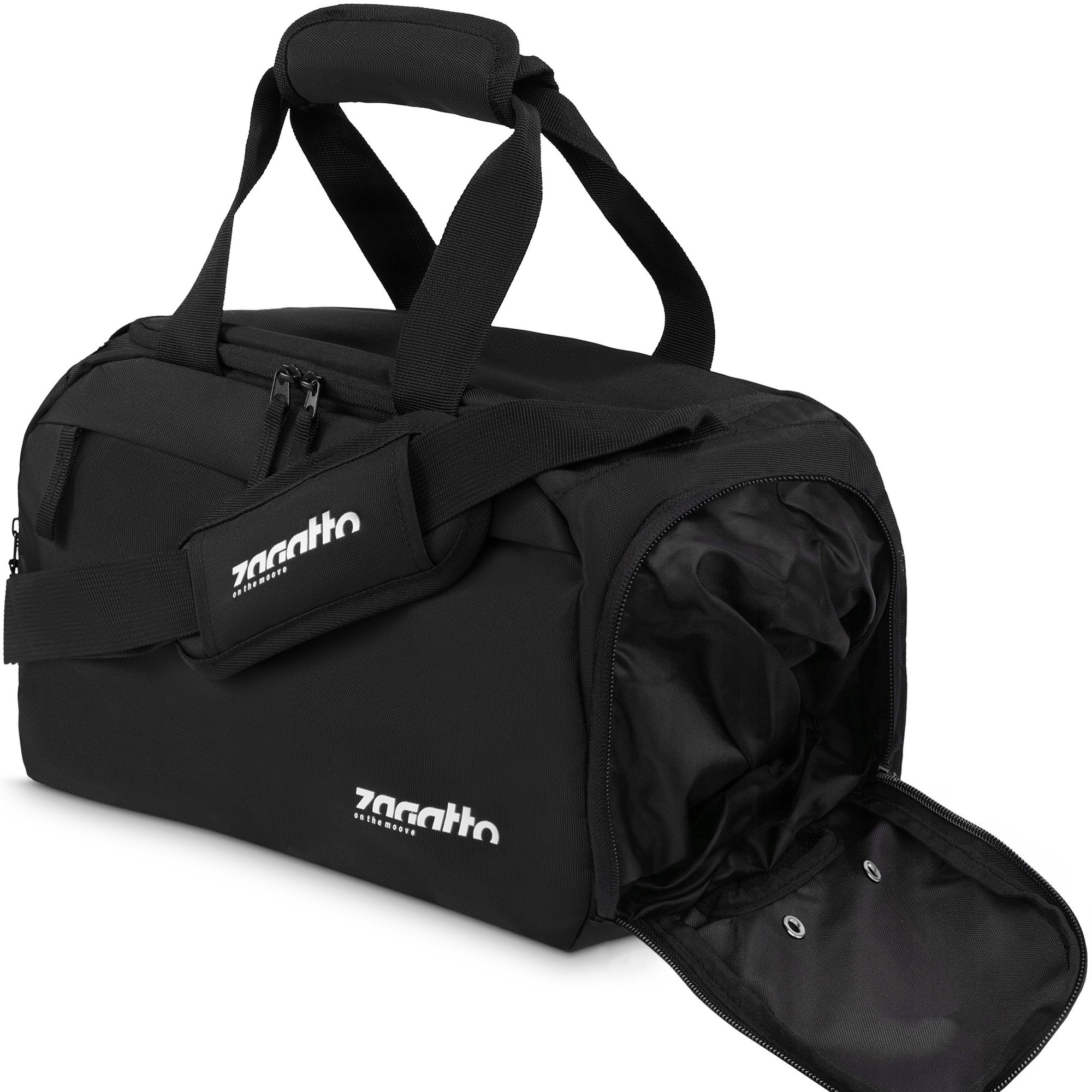 Geanta sport, fitness, Zagatto FIT AIR, Neagra, Impermeabila, Buzunar ...