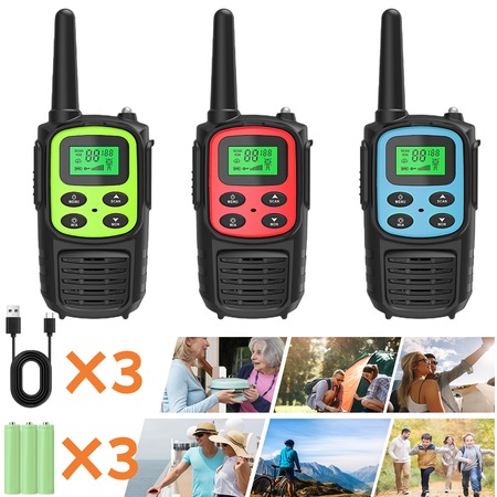 Set 3 Statie radio portabila emisie receptie, RorAem, cu Set 3 statii ...