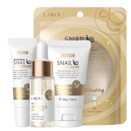 Set cosmetice, 4 piese pentru ingrijire faciala cu Filtrat de Secretie ...