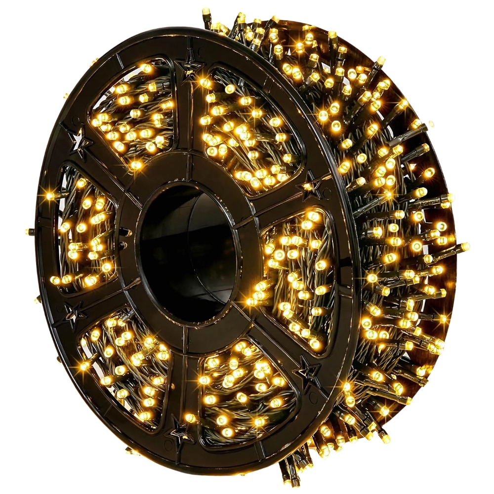 Instalatie Craciun Gardeon® 50m cu LED Alb Cald, 8 Jocuri de Lumini ...