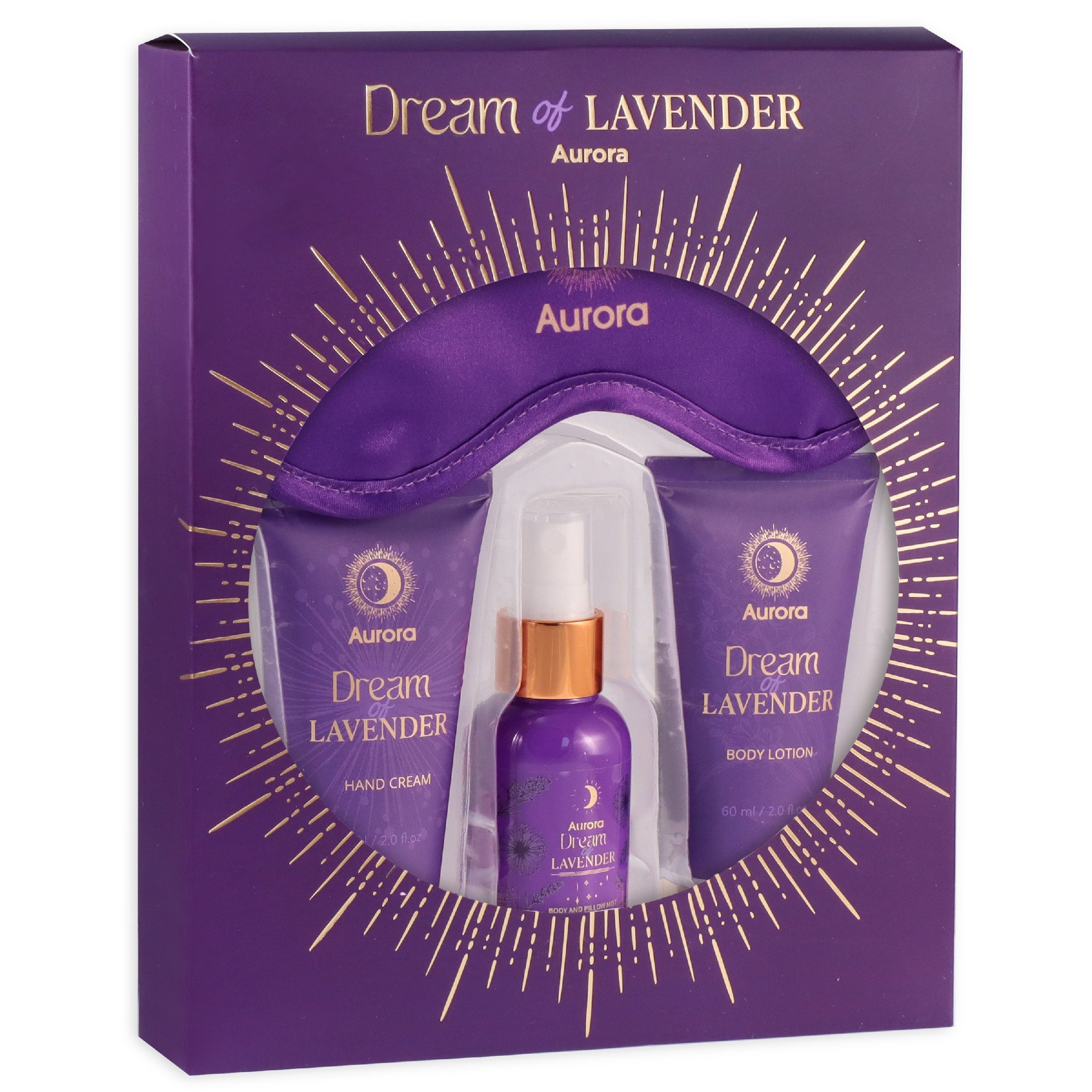 Set cosmetice AURORA Dream of Lavender, 4 produse, lavanda, cutie ...