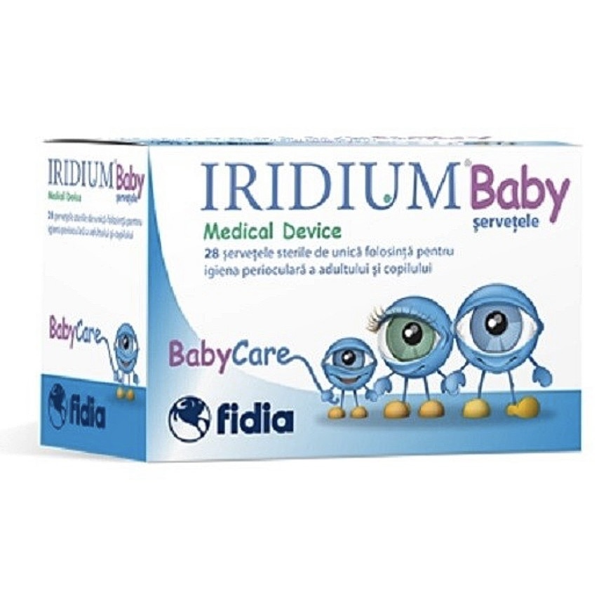 Servetele sterile pentru ingrijire oculara copii si adulti Iridium Baby ...