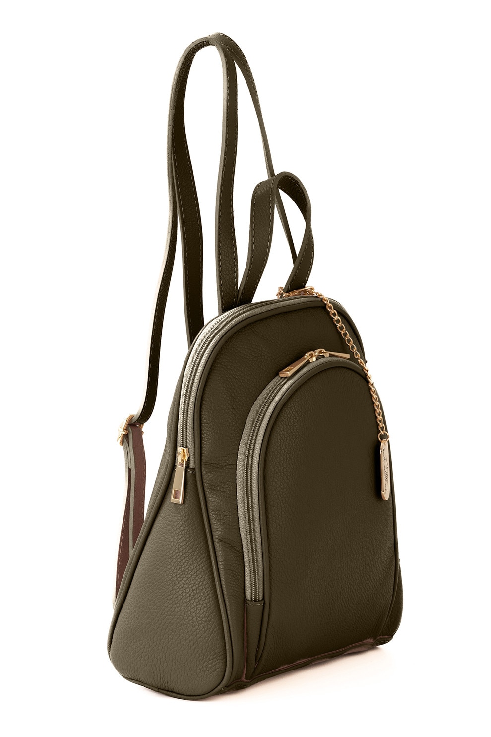 Anna Morellini, Rucsac din piele cu buzunar frontal Breta, verde ...