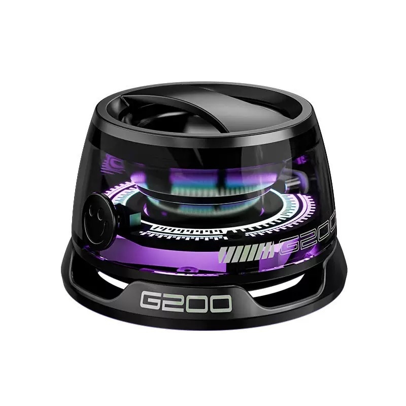 Boxa portabila Bluetooth, 3W, suport si inel magnetic, iluminare RGB ...